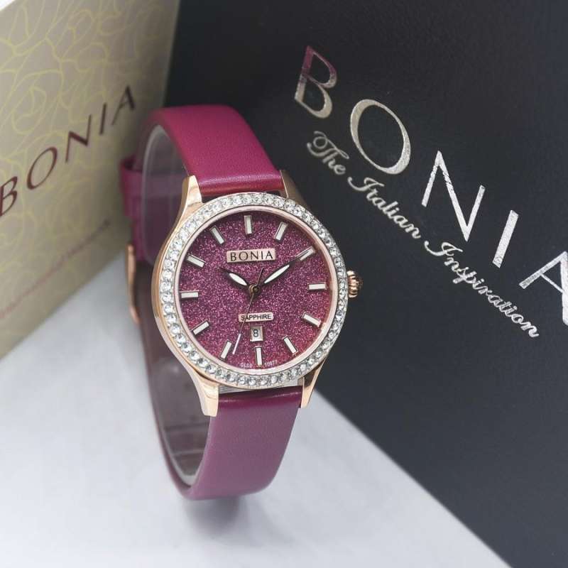 Jam Tangan Bonia Tali Kulit