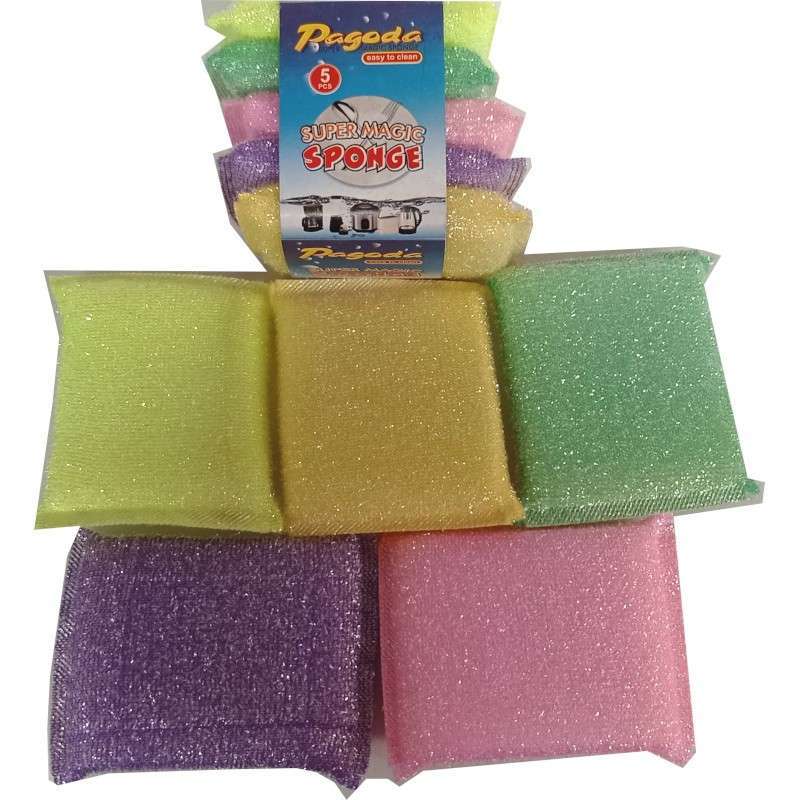 Promo KIMO Sabut / Spon / Busa / sponge Cuci piring / gosok panci isi 5 ...