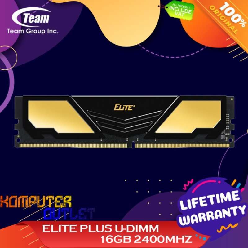 Jual TEAM ELITE PLUS BLACK RAM DDR4 16GB SINGLE CHANNEL 3200MHZ 2666MHZ ...