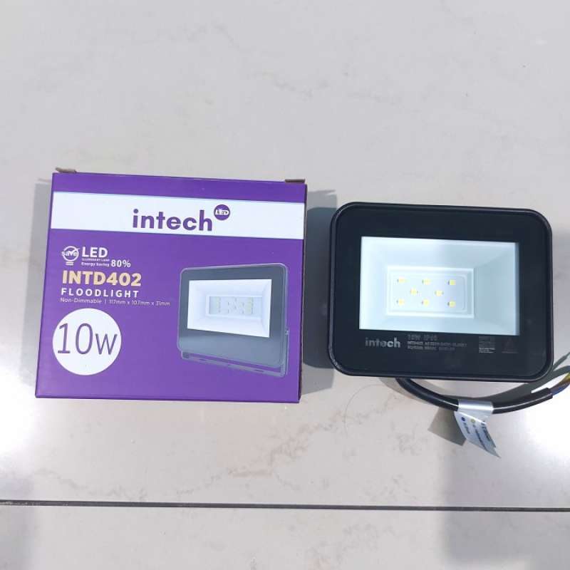 Jual Lampu Sorot Flood Light INTECH 10 Watt / Lampu Tembak Cool ...