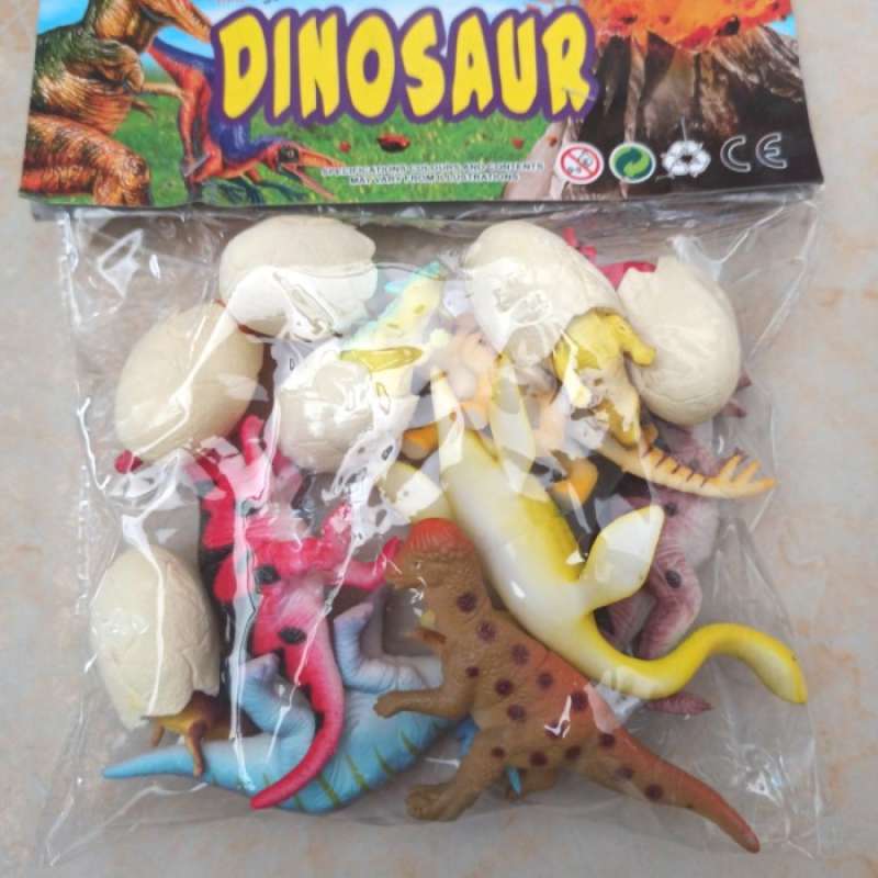 Promo Mainan Karet Hewan Dinosaurus Telur 12 Pcs Diskon 5% Di Seller ...