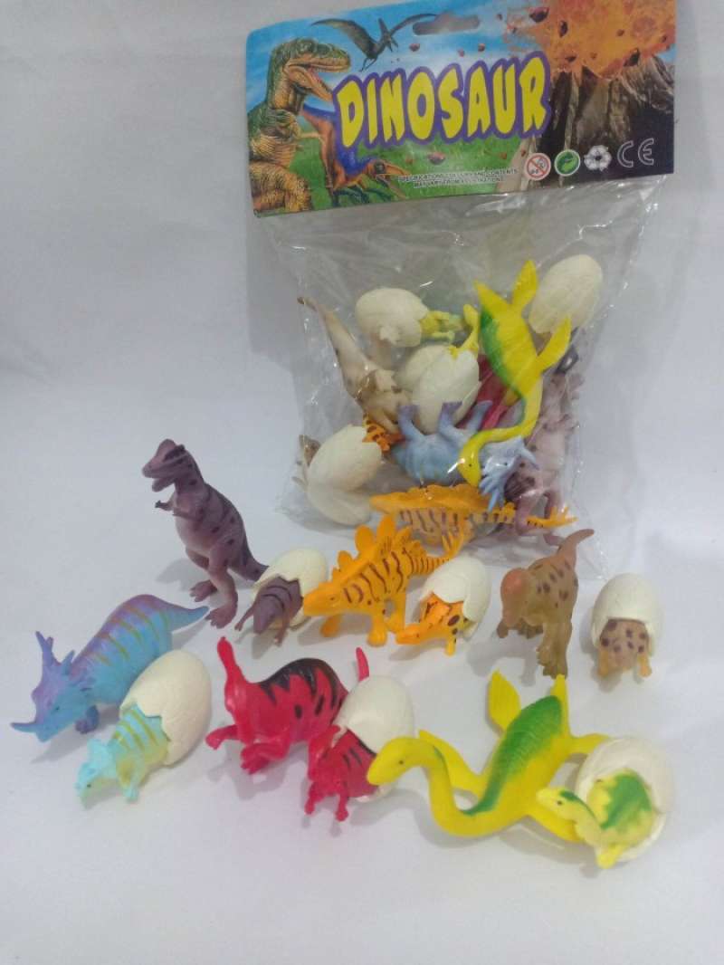 Promo Mainan Karet Hewan Dinosaurus Telur 12 Pcs Diskon 5% Di Seller ...