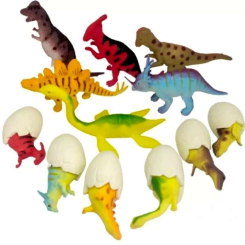 Promo Mainan Karet Hewan Dinosaurus Telur 12 Pcs Diskon 5% Di Seller ...