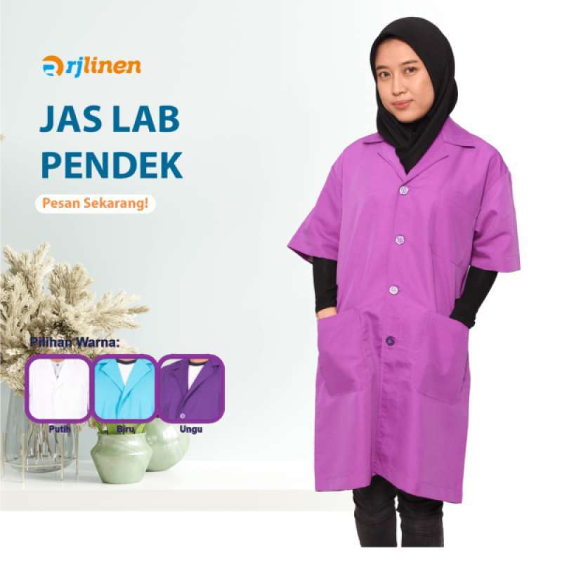 Jual Jas Laboratorium Lengan Pendek / Jas Praktek / Jas Lab Praktek ...