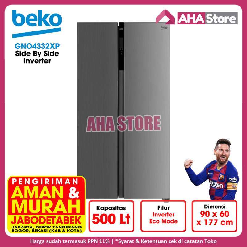 Jual Beko Kulkas SBS Side By Side 500 Liter GNO4332XP di Seller AHA ...
