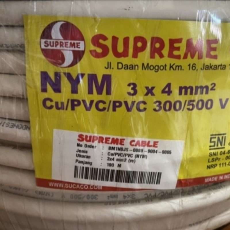 Promo Kabel Listrik Nym 3X4 3 X 4 3X4Mm 3 X 4 Mm Supreme 50M 50 Meter Diskon 10% di Seller ...