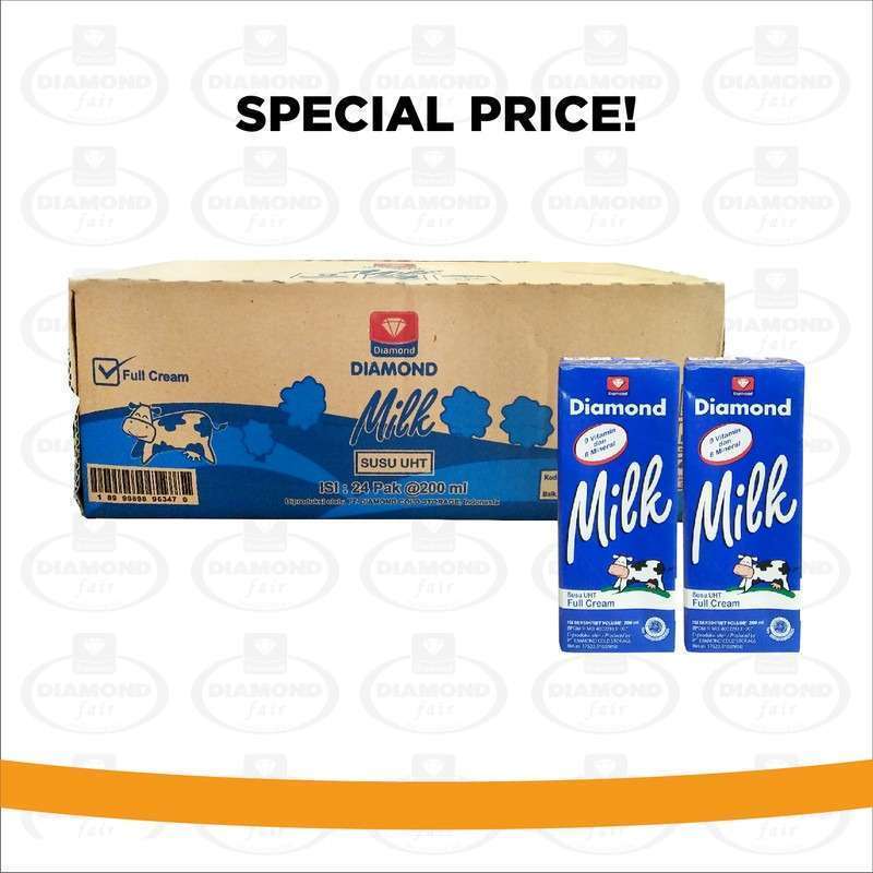 Jual DIAMOND MILK UHT FULL CREAM 200 ML - PROMO SPESIAL di Seller ...