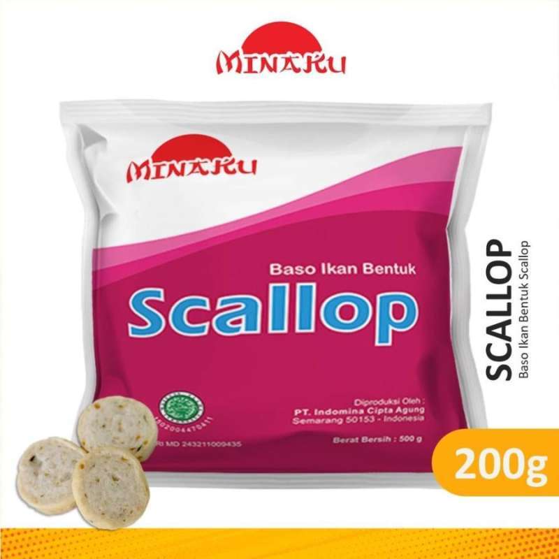 Jual Scallop Minaku Bakso Baso Ikan 200 gr Frozen Food Makanan Beku ...