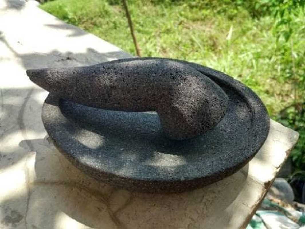 Jual Cobek dan Ulekan Batu Lava Tipe Oval Ukuran 16 cm di Seller PUSAT ...