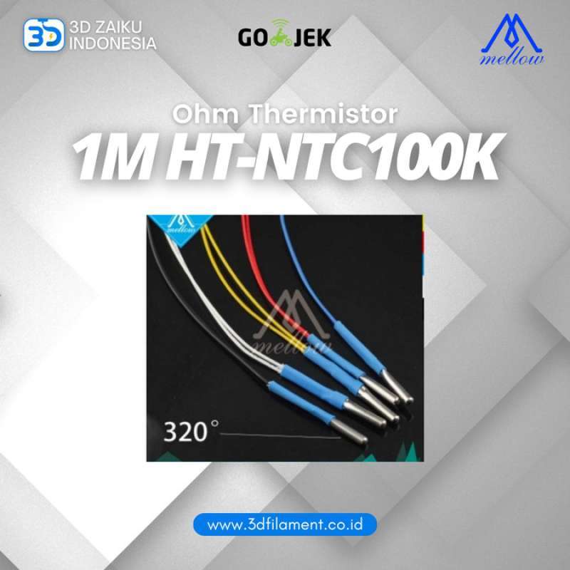 Jual Original Mellow 1M Ht-Ntc100K Ohm Thermistor High Temperature Ntc ... Jual Original Mellow 1M Ht-Ntc100K Ohm Thermistor High Temperature Ntc ...