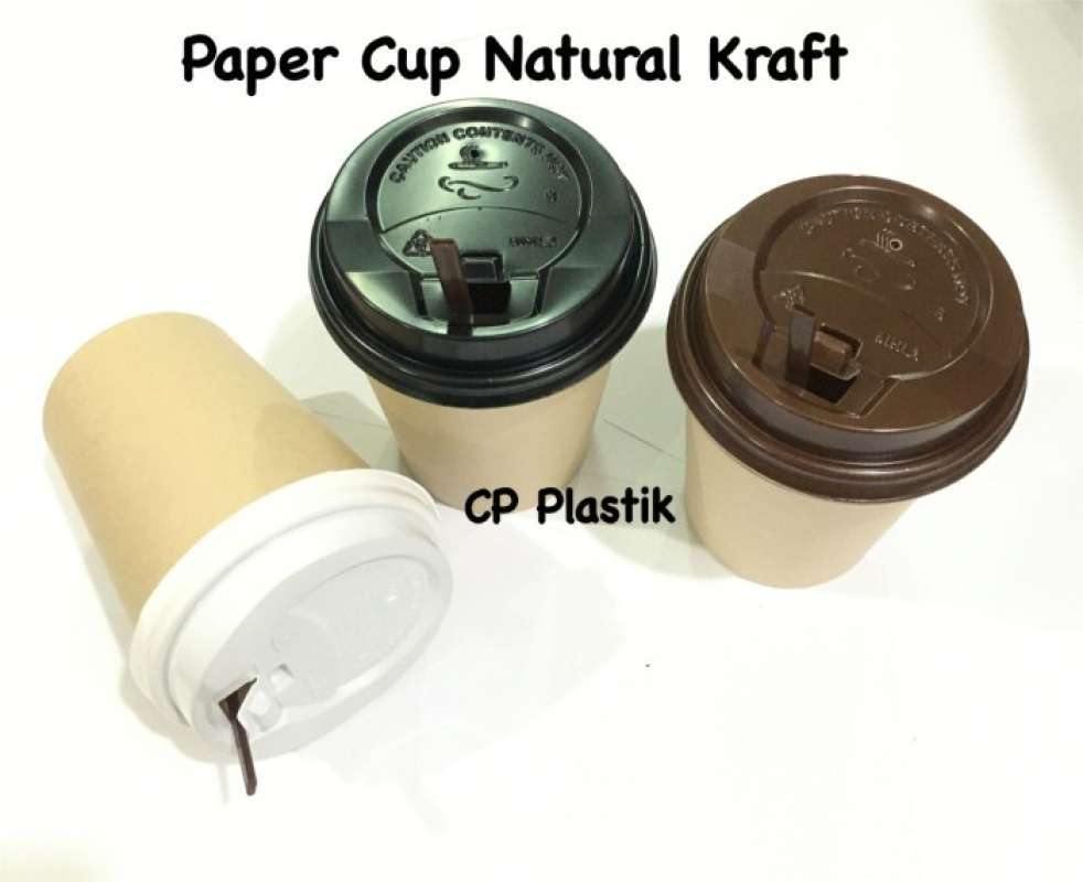 Jual Paper Cup Brown Kraft | Gelas Kertas Kraft Uk. . 8 Oz + Lid + Stirrer di Seller Holystore99 ...