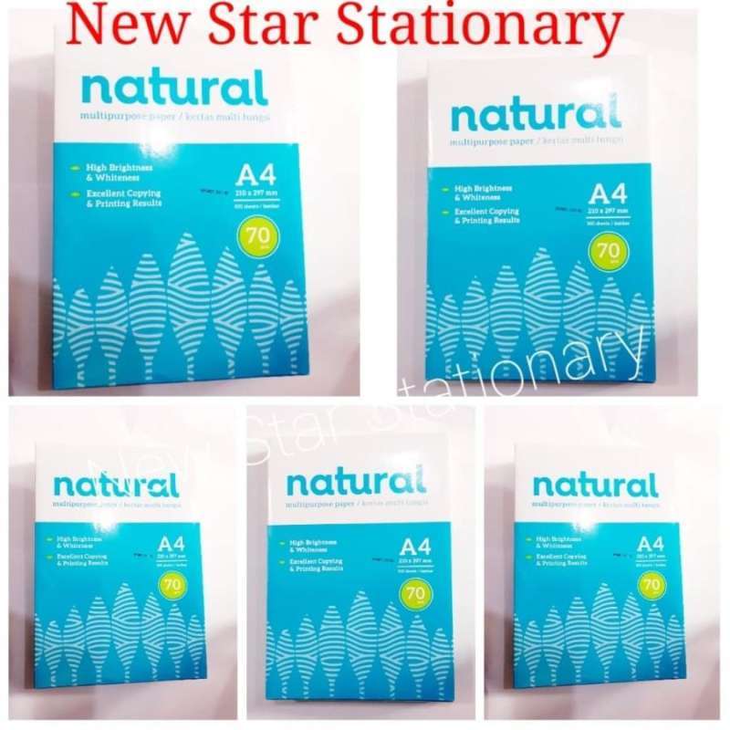 Jual Kertas Natural A4/dus 5RIM di Seller New Star Stationary - Mabar ...