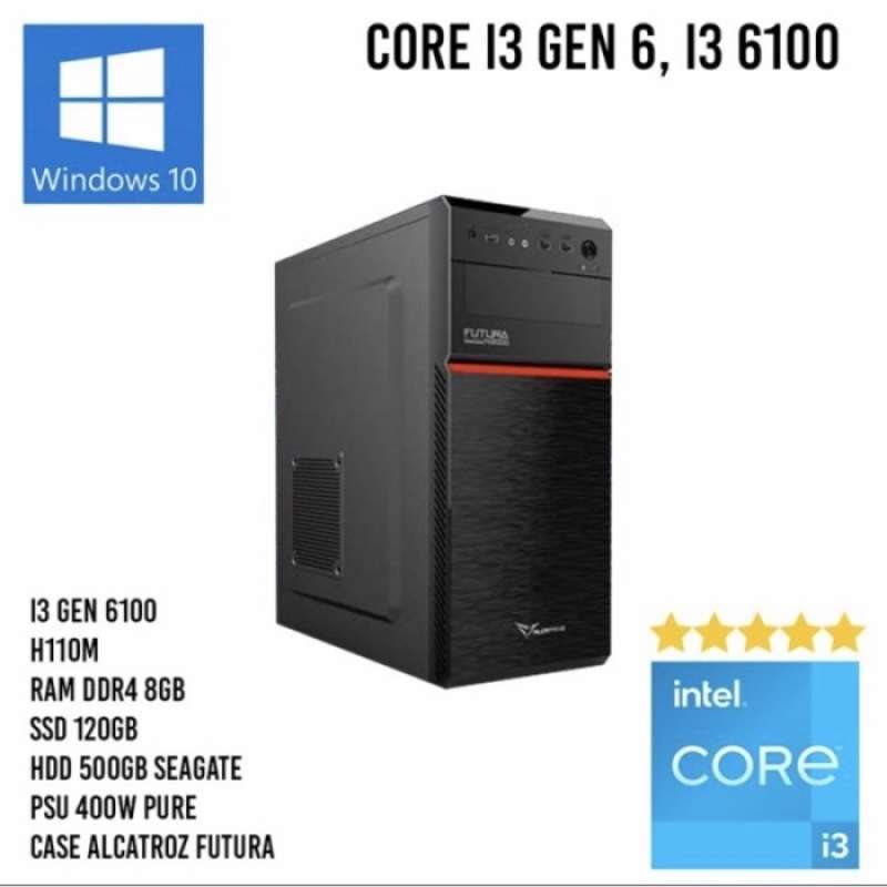 Jual DH759 CPU MURAH RAKITAN CORE I3 6100 3 70 GHZ SKYLAKE RAM DDR4 8GB SSD di Seller Cullen ...