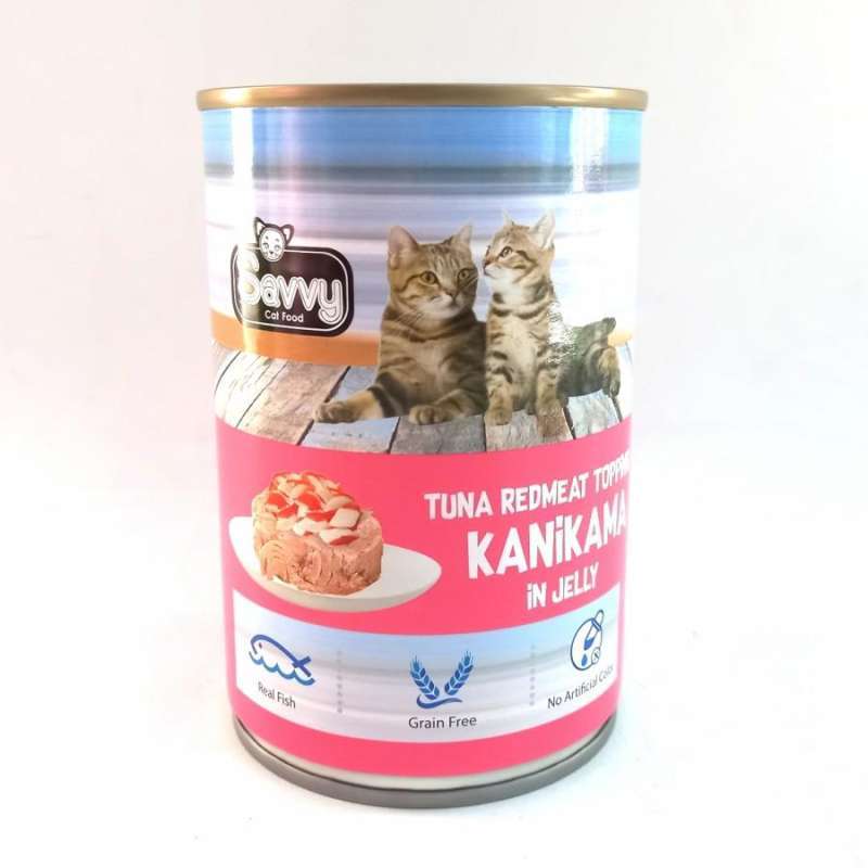 Jual Makanan Basah Kucing Kaleng SAVY Tuna Redmeat Topping Kanikama ...