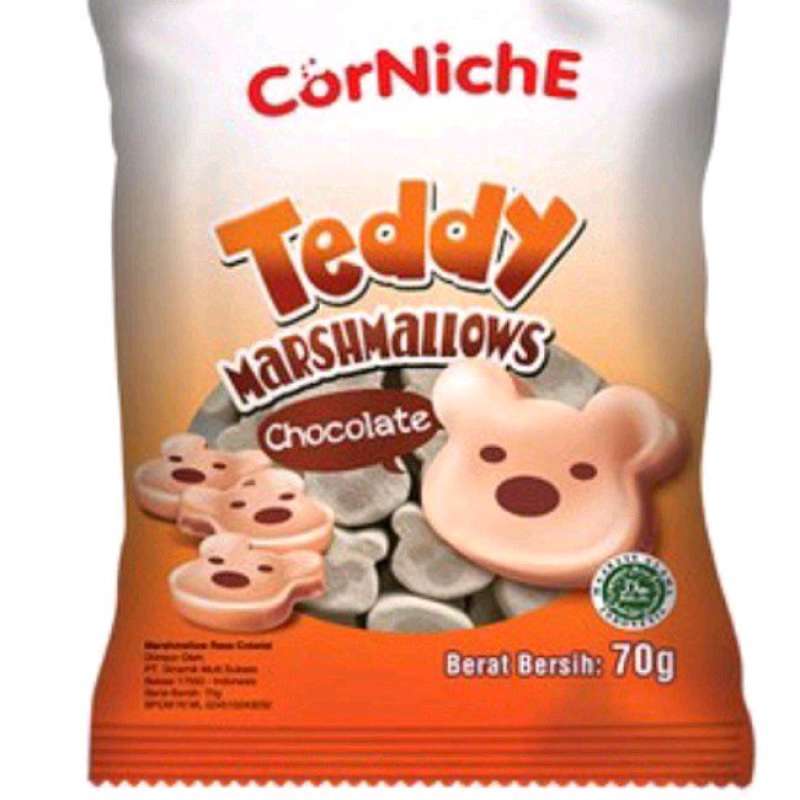Jual Corniche Chocolate Teddy Marshmallows 70gr Marshmallow Beruang ...