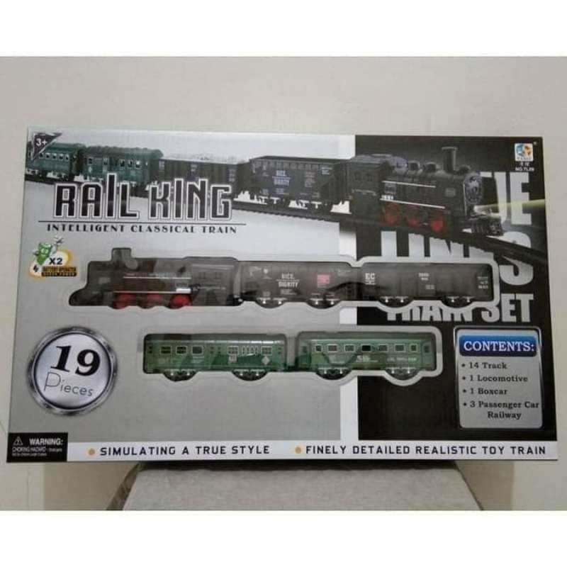 Promo Mainan Kereta Api Rail King Classic Train 19 Pcs Diskon 26% Di ...
