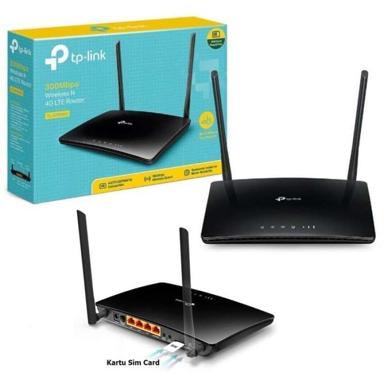 Promo TP-Link MR6400 300Mbps Wireless N 4G LTE Router TL-MR6400 Diskon ...