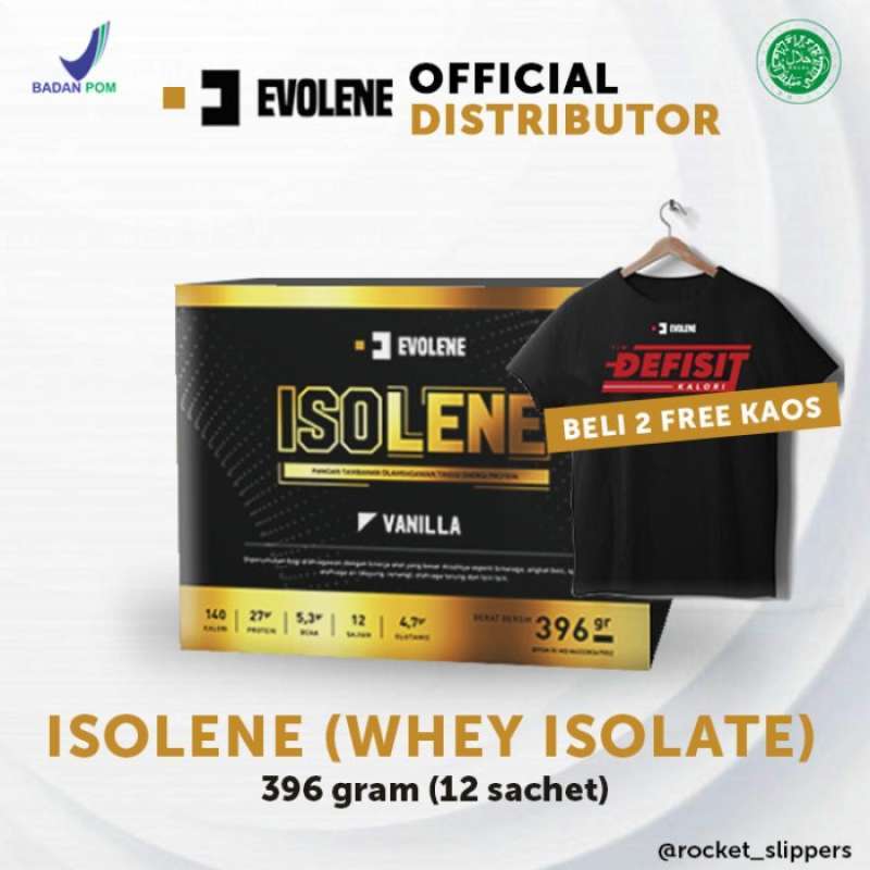 Jual Evolene Isolene Whey Protein Isolate 12 Sachet 396 Gram - Rasa ...
