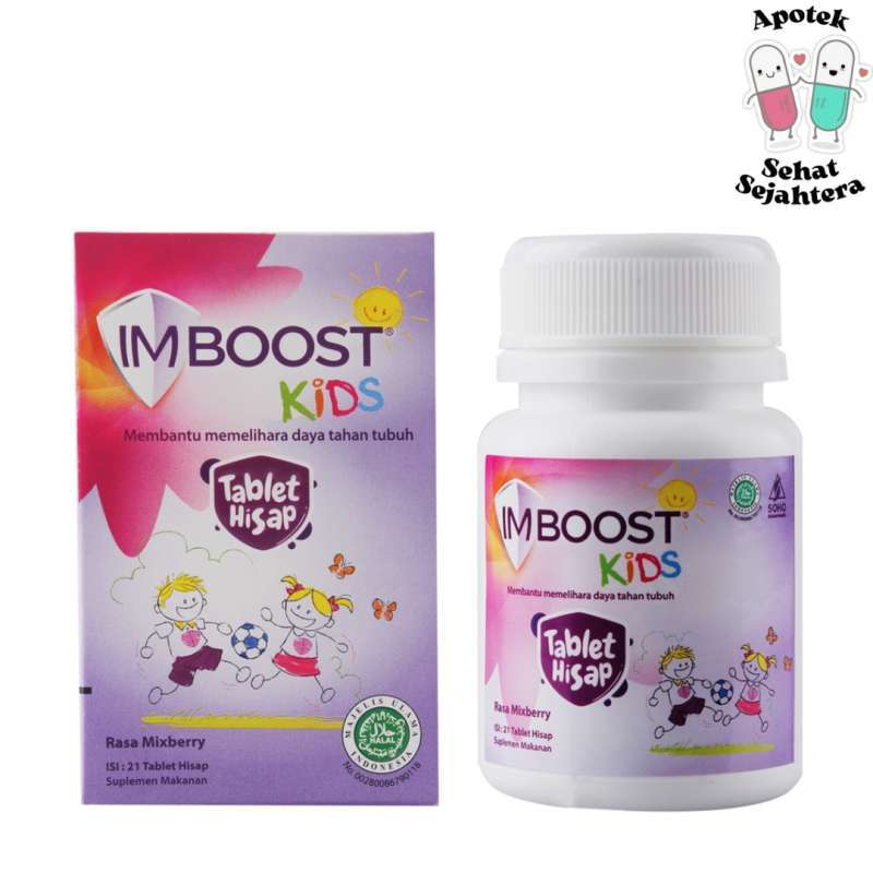 Jual MULTIVITAMIN IMBOOST KIDS BOTOL ISI 21 TABLET HISAP RASA MIXBERRY ...