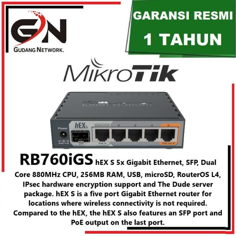 Jual MIKROTIK RB760iGS (hEX S) di Seller Cullen darrel - Pegadungan ...