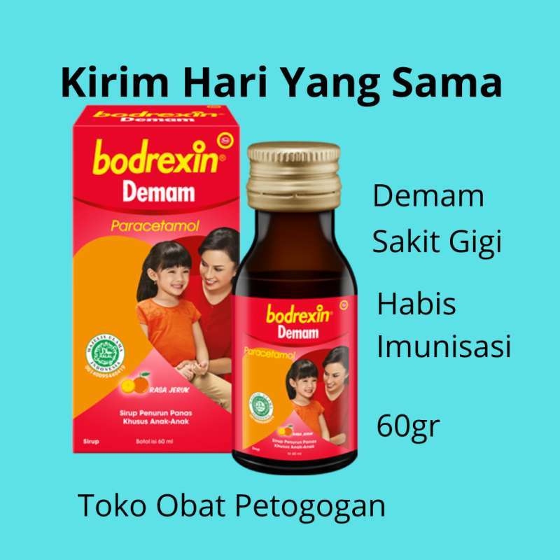 Jual Bodrexin Demam Sirup Rasa Jeruk 60 ml Obat Sakit Gigi Nyeri ...