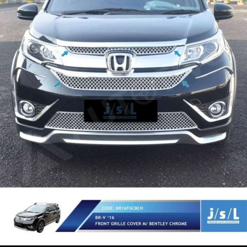Jual Honda BRV Grill Depan Model Bentley / Front Grille Cover M ...
