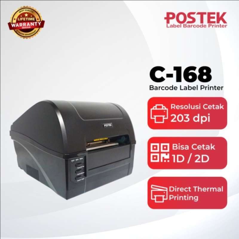 Promo Postek C-168 200S Usb Label Barcode Printer Diskon 15% di Seller Zevanya Store ...