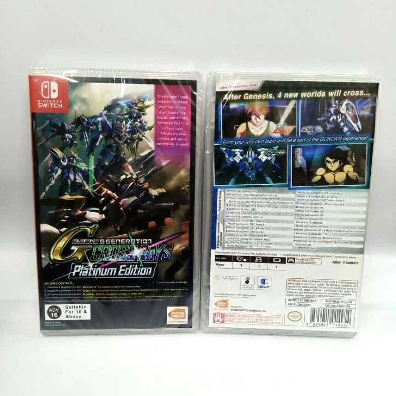 Jual Nintendo Switch Sd Gundam G Generation Cross Rays Platinum Edition ...