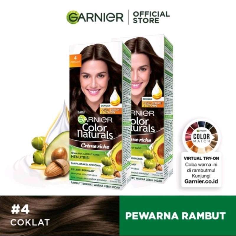 Jual Garnier Color Natural Pewarna Rambut Coklat 55ml Twinpack di ...