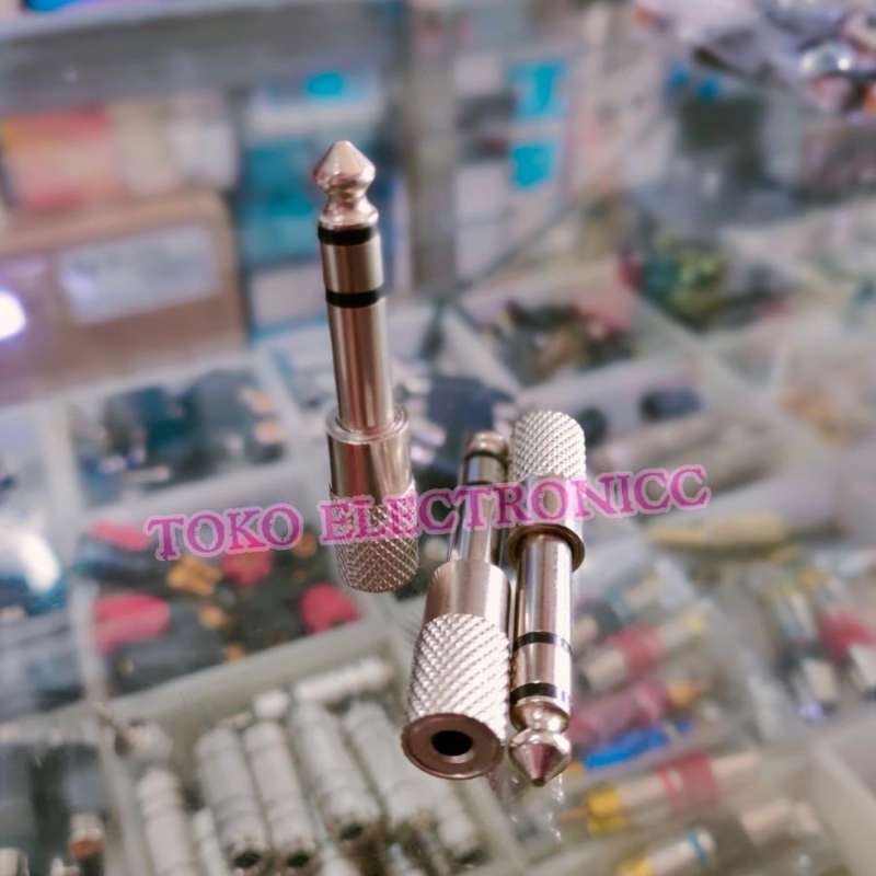 Jual Converter Jack Mini Stereo 3.5mm To Jack Akai Stereo 6.5mm Besi Di ...