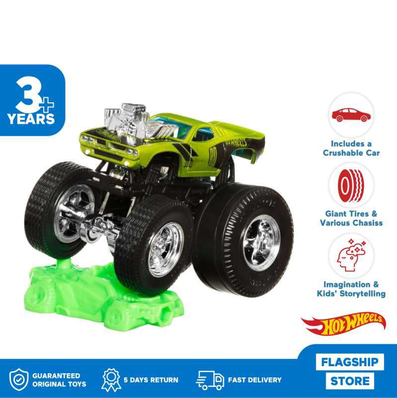 Jual Hot Wheels Monster Trucks Rodger Dodger 2022 - Mainan Mobil Balap ...