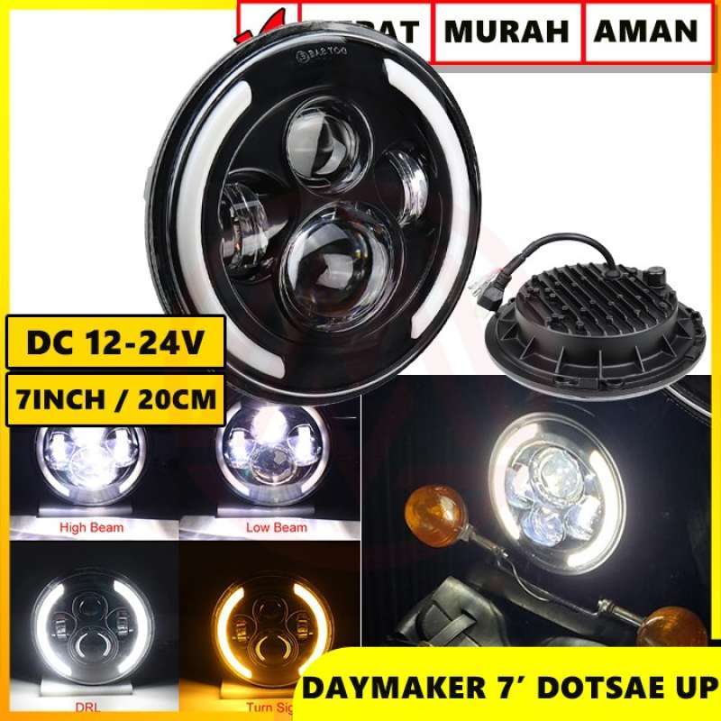 Jual LED H4 DAYMAKER DOT SAE 7 INCH LED MOTOR HARLEY LED JEEP DAY MAKER ...