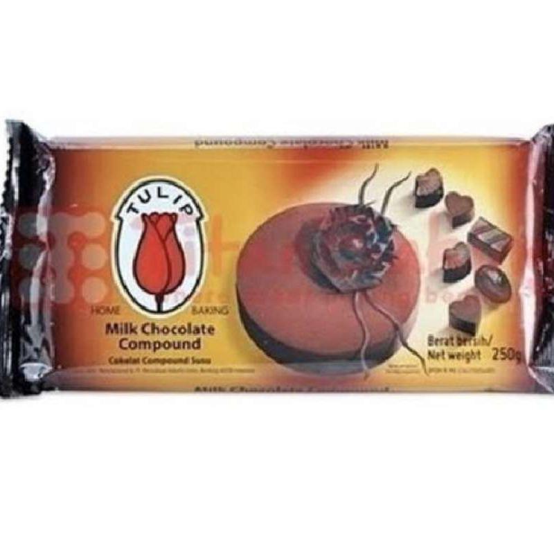 Jual Tulip Milk Chocolate Compound 250g Cokelat Tulip Milk Compound