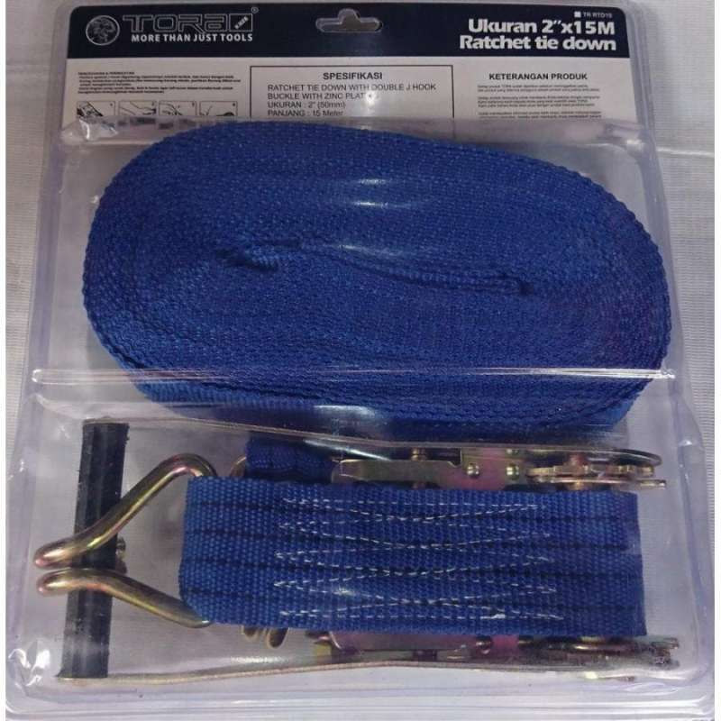 Jual Cargo Lashing Belt 2T x 15M Ratchet Tie Down Webbing cargo 2 TORA ...