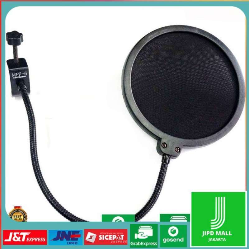 Promo Pop Shield Filter Mikrofon Dual Layer BOP MPF6 Black Diskon 44% ...