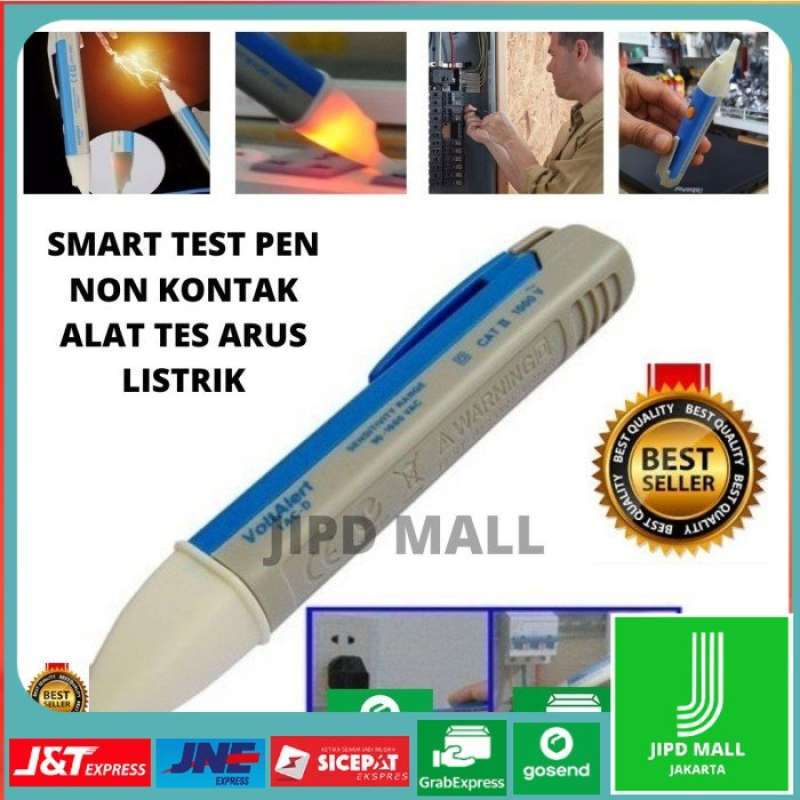 Promo Alat Tes Listrik Smart Test Pen Otomatis Non Kontak AC Voltage ...