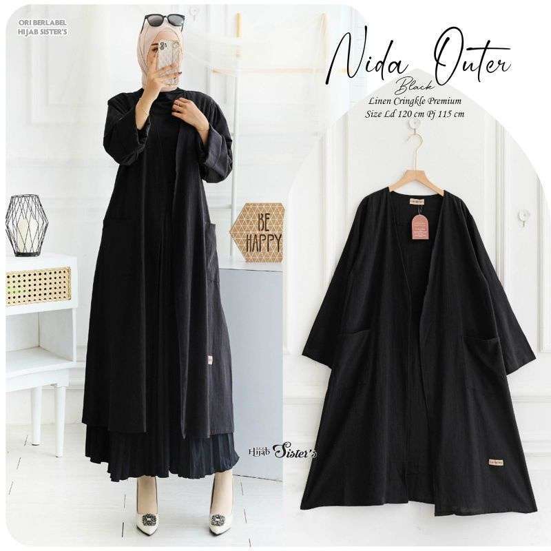 Jual Nida Cardy Baju Atasan Wanita Kekinian 2022 Trend Fashion Style Long Outer By Hijab Sister ...