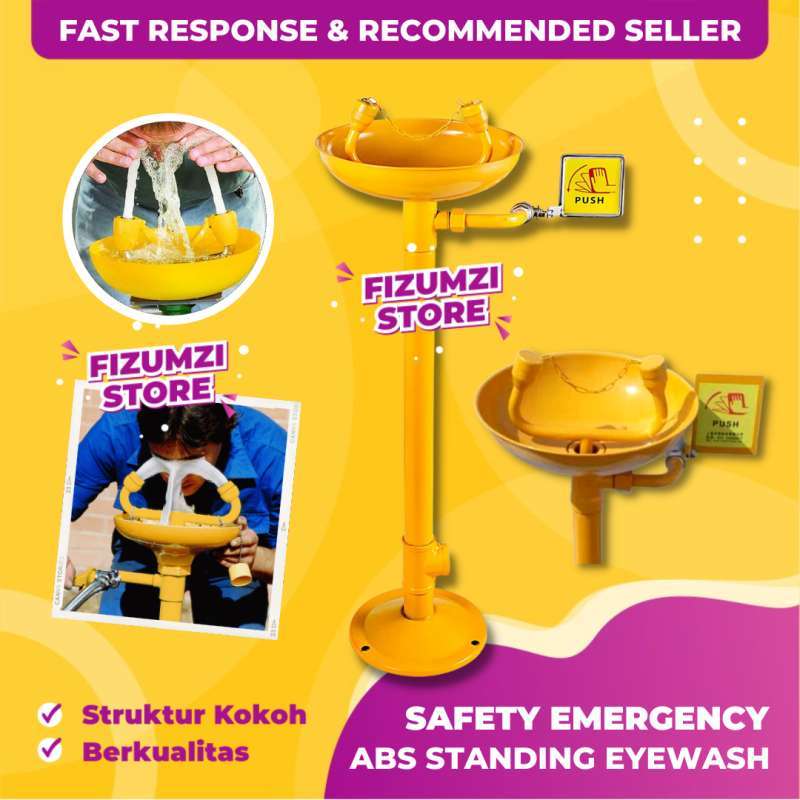 Jual Emergency Abs Eyewash Standing, Pedestal Mount Eyewash, Tiang Alat ...