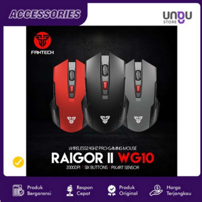 Jual MOUSE WIRELESS GAMING FANTECH WG10 RAIGOR II di Seller Ungu Store ...