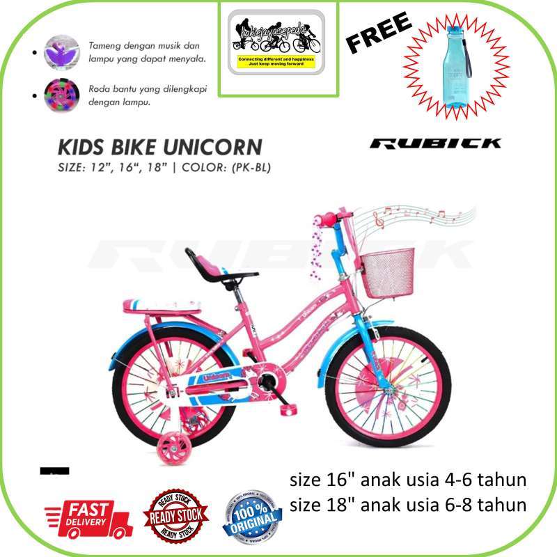 Jual Sepeda Mini Rubick 16 Unicorn Kuda Pony (untuk Anak Umur 4-7 Tahun ...
