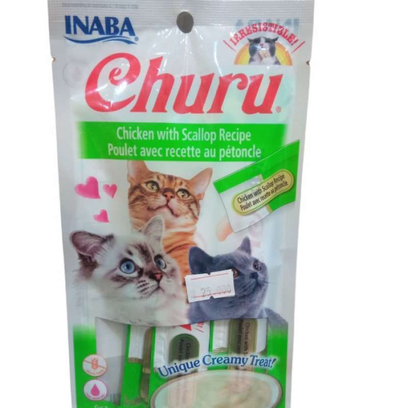 Jual churu snack kucing chicken scallop di Seller Glorious Petstore ...