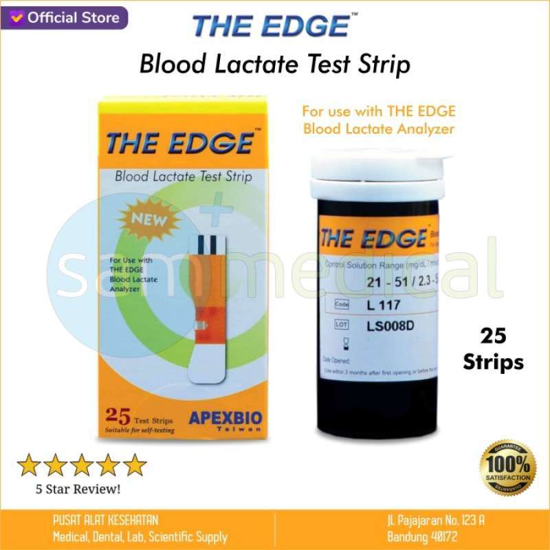 Jual The Edge Blood Lactate Test Strip Isi 25strip Di Seller Sam ...