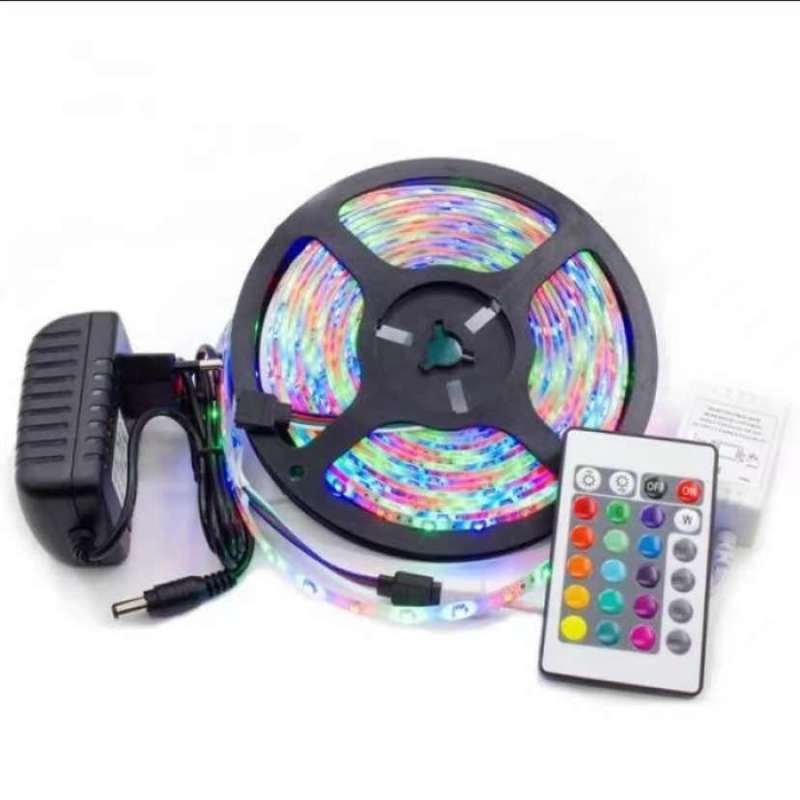 Jual Lampu Led Strip 5050 3528 2835 Rgb 5M 10M Ip44 Rgb Remote Lampu Hias di Seller SENTRA ...