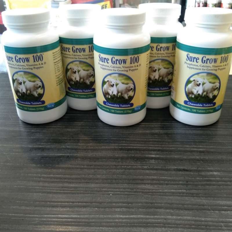 Promo sure grow 100â„¢for growing puppies(chewable tablets)100tablets ...