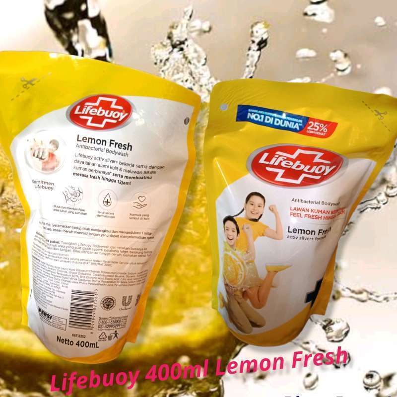 Jual Lifebuoy BODY WASH 400ML Lemon fresh Kuning sabun mandi cair di ...