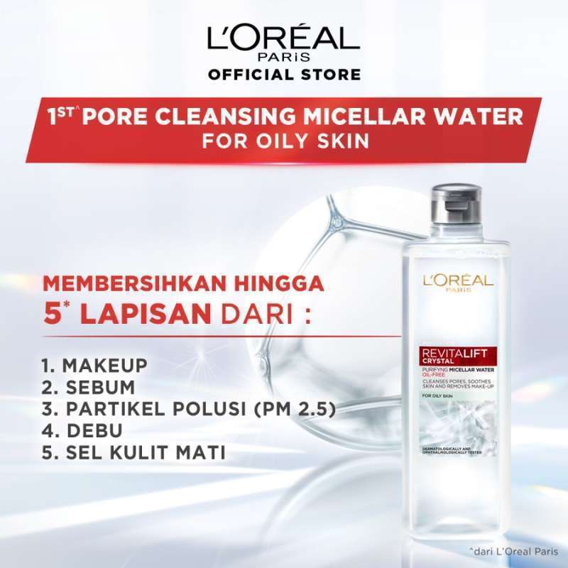 Jual L'oreal Paris Revitalift Crystal Purifying Micellar Water 95ml Di Seller Olivia Mart ...