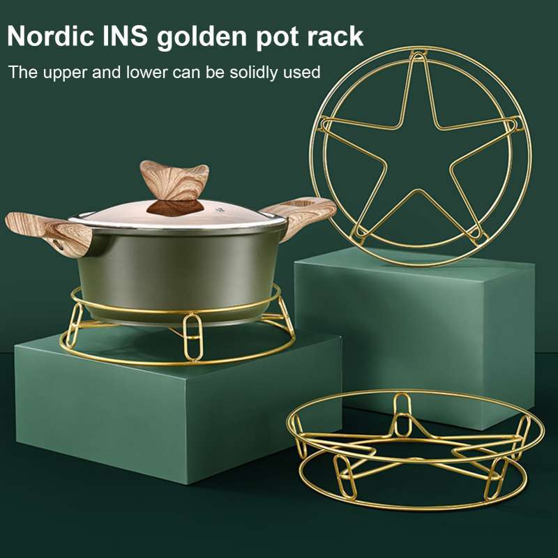 Jual Heat-resistant Anti-slid Metal Multi-use Pot Holding Rack Stable ...