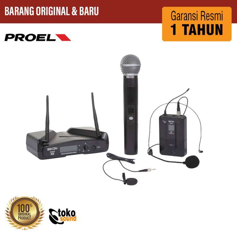 Jual PROEL EIKON WM300KIT - WIRELESS MICROPHONE UHF FREQUENCY SYSTEM di ...