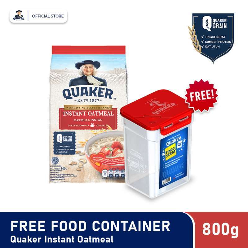 Promo QUAKER Instant Oatmeal 800 g + Free Container Diskon 4% di Seller Quaker Store - Slipi ...