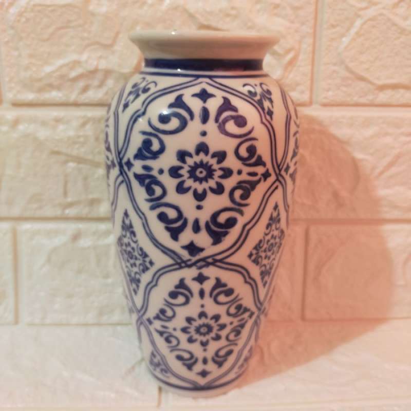 Jual Vas Bunga Keramik Tinggi 20 cm model bulat di Seller home set ...